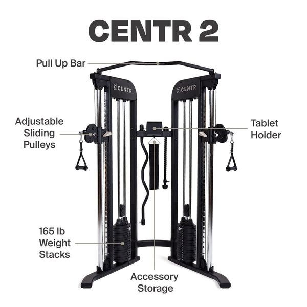 Centr 1 Home Gym Functional Trainer — 160 lb Weight Stack