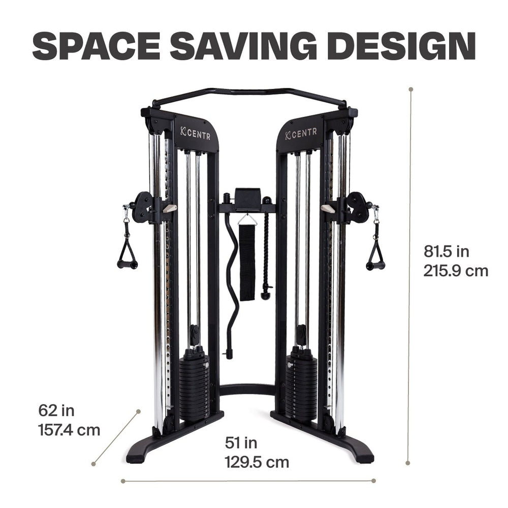Centr 2 Home Gym Functional Trainer with Pull-Up Bar & Dual 165 lb Stacks