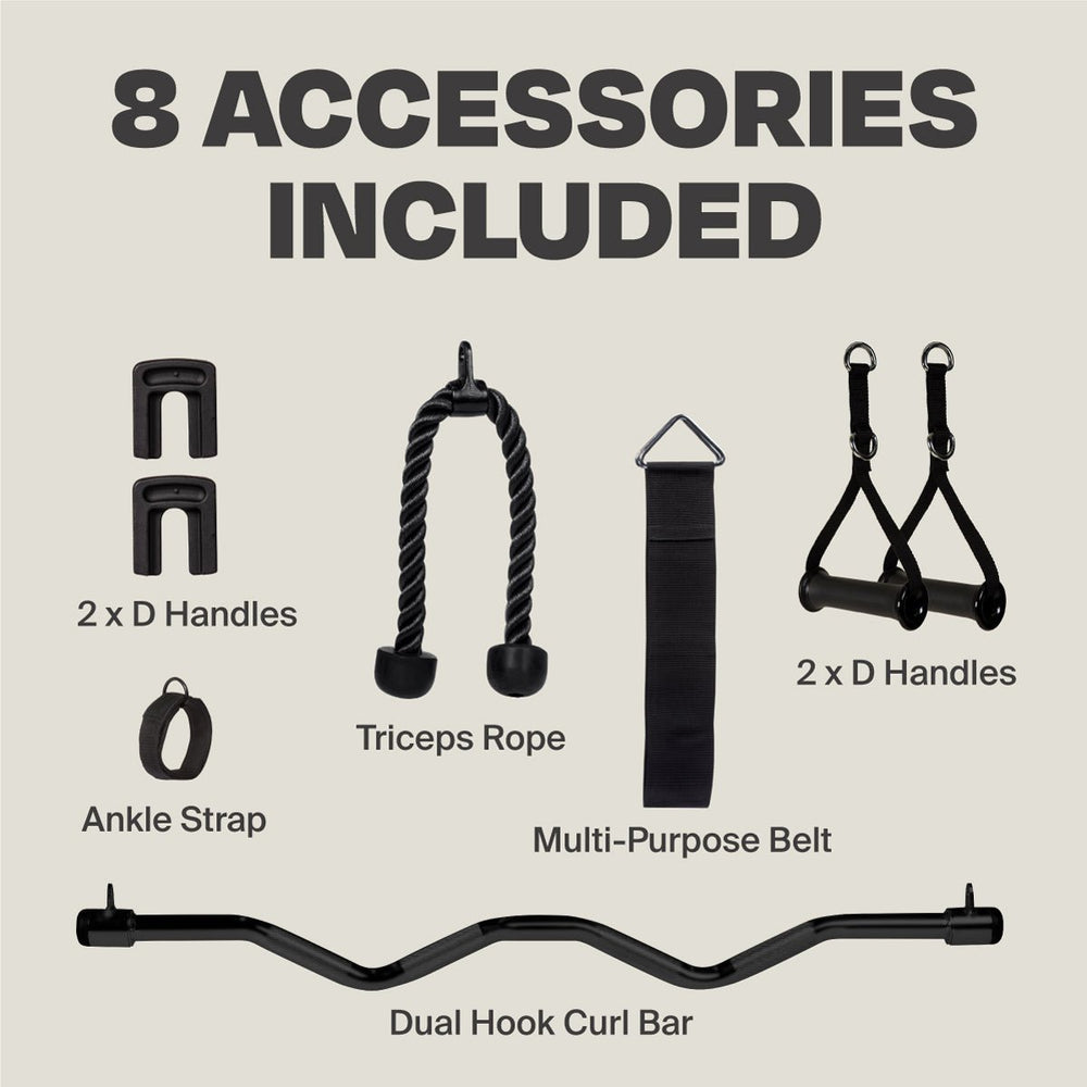 Centr 3 Home Gym Functional Trainer with Smith Bar & Dual 165 lb Stacks