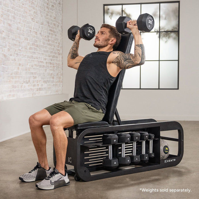 Fusion Bench – Incline/Storage Bench with Dumbbell Rack | Centr