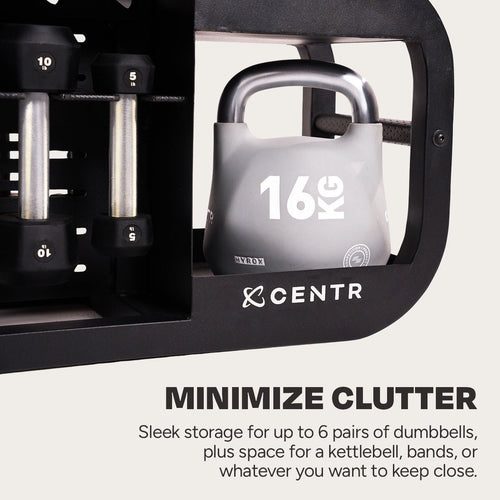 Fusion Bench – Incline/Storage Bench with Dumbbell Rack | Centr