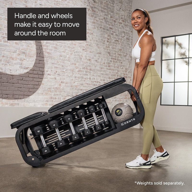 Fusion Bench – Incline/Storage Bench with Dumbbell Rack | Centr