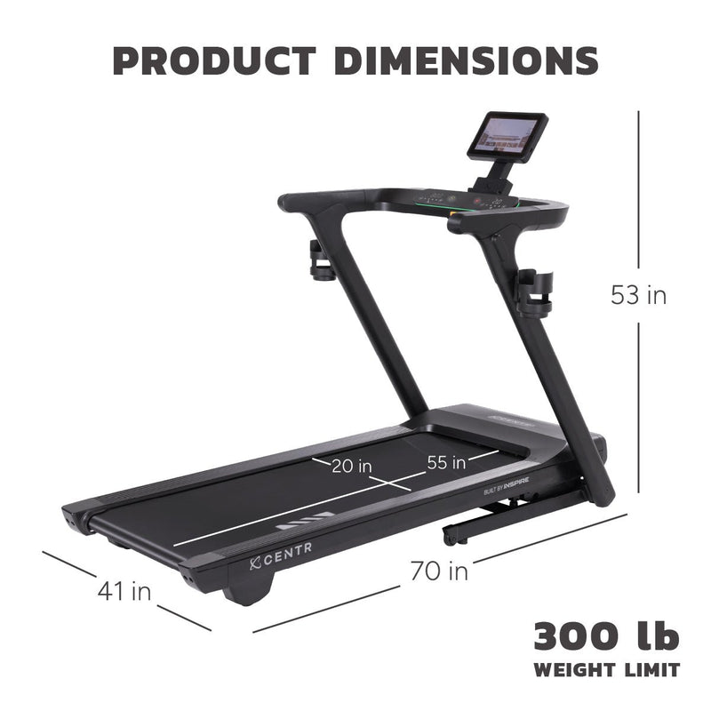 Runr-S Treadmill by Centr | 10" Multimedia Screen, Folding Treadmill