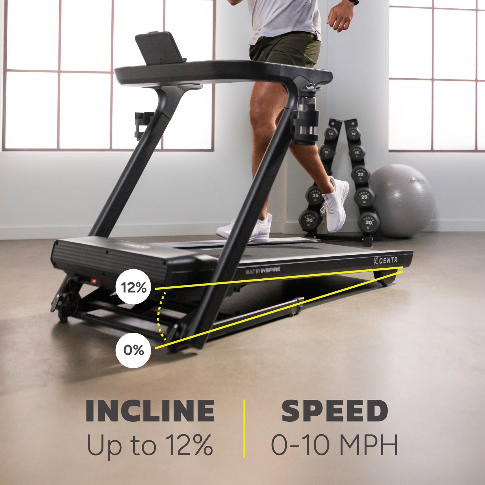 Centr Runr Folding Treadmill – Compact 3 HP Motor & Cloud Cushion