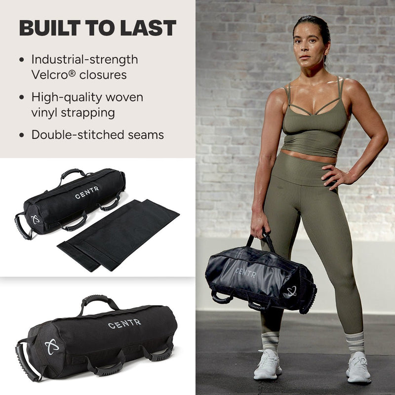 Sandbag with Handles – 2×15 lb Adjustable Workout Bag | Centr