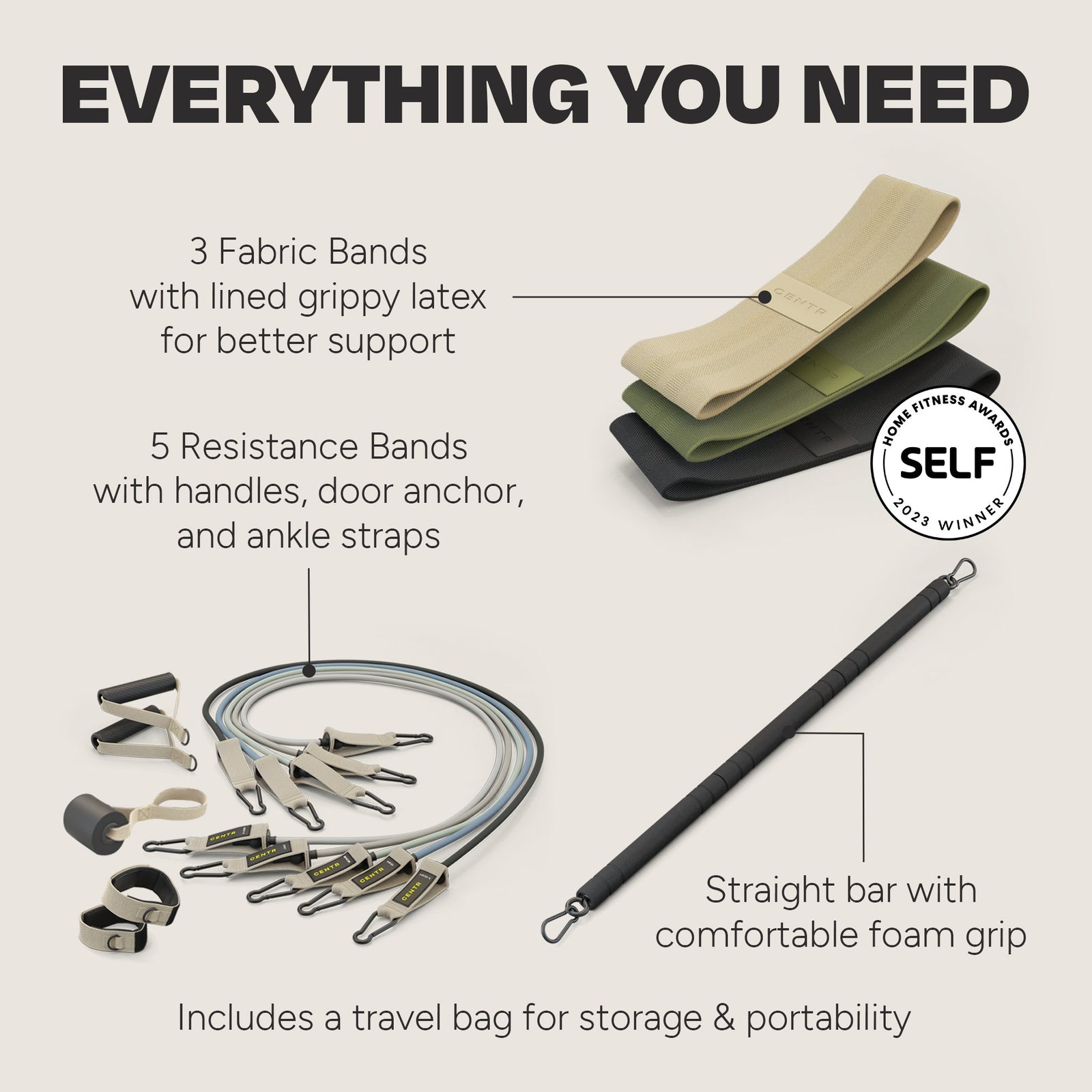 All-in-One Workout Kit for Home, Travel & Gym – Centr