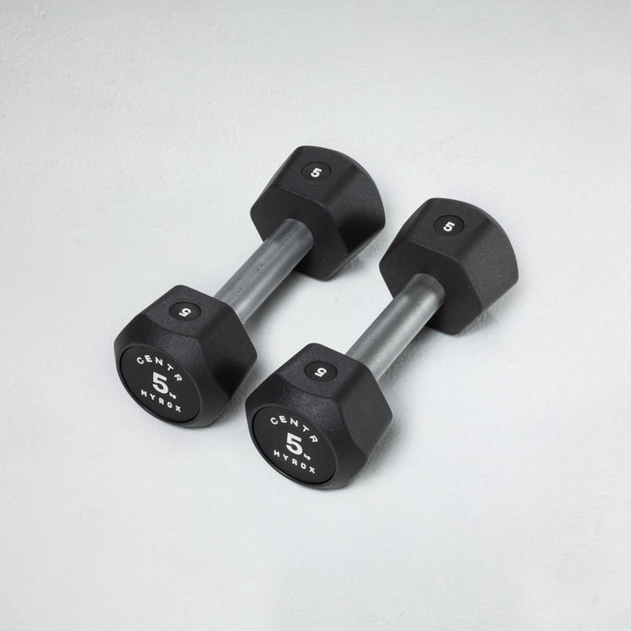 HYROX Commercial Dumbbells – Urethane Hex 5–25 kg Pair | Centr