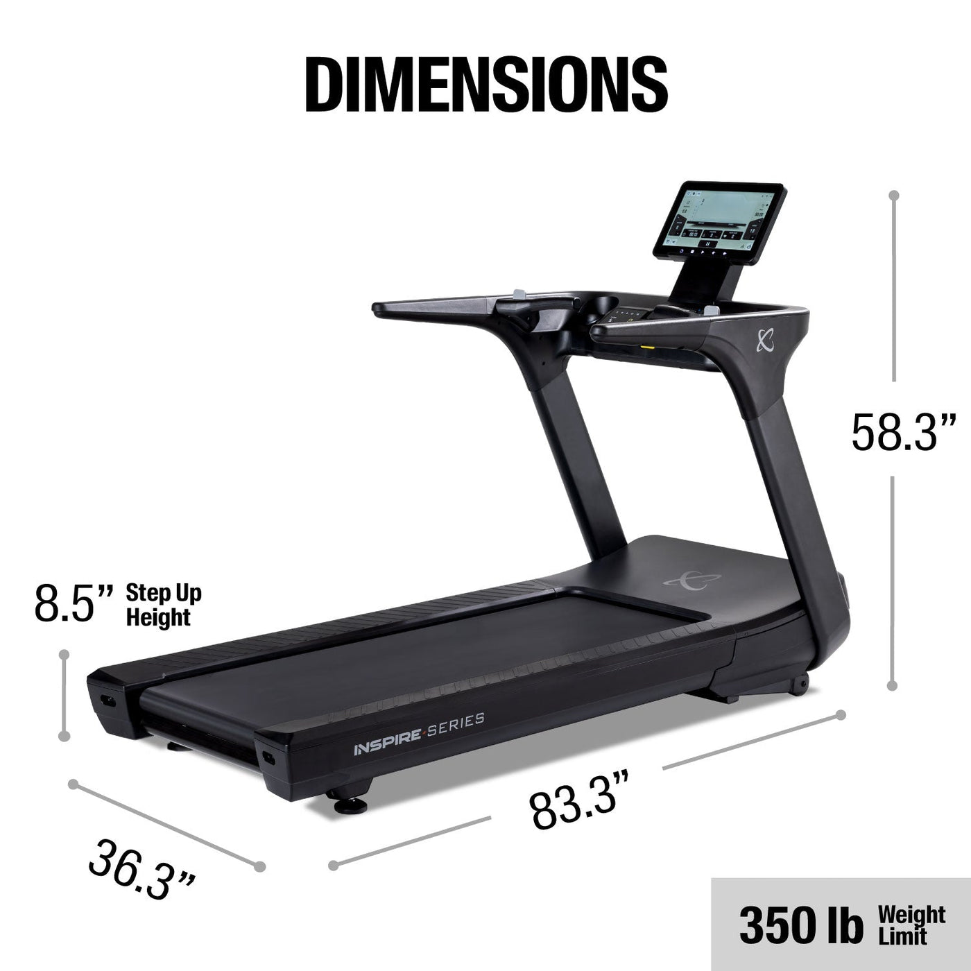 Inspire Series T7s Treadmill – 15.6″ Touchscreen & 5 HP Motor | Centr