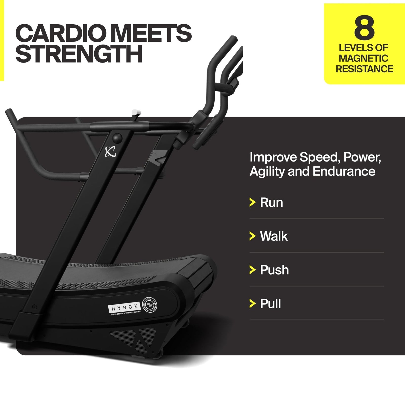 Centr x HYROX Perform Tread – Motorless Curved Treadmill for Athletes